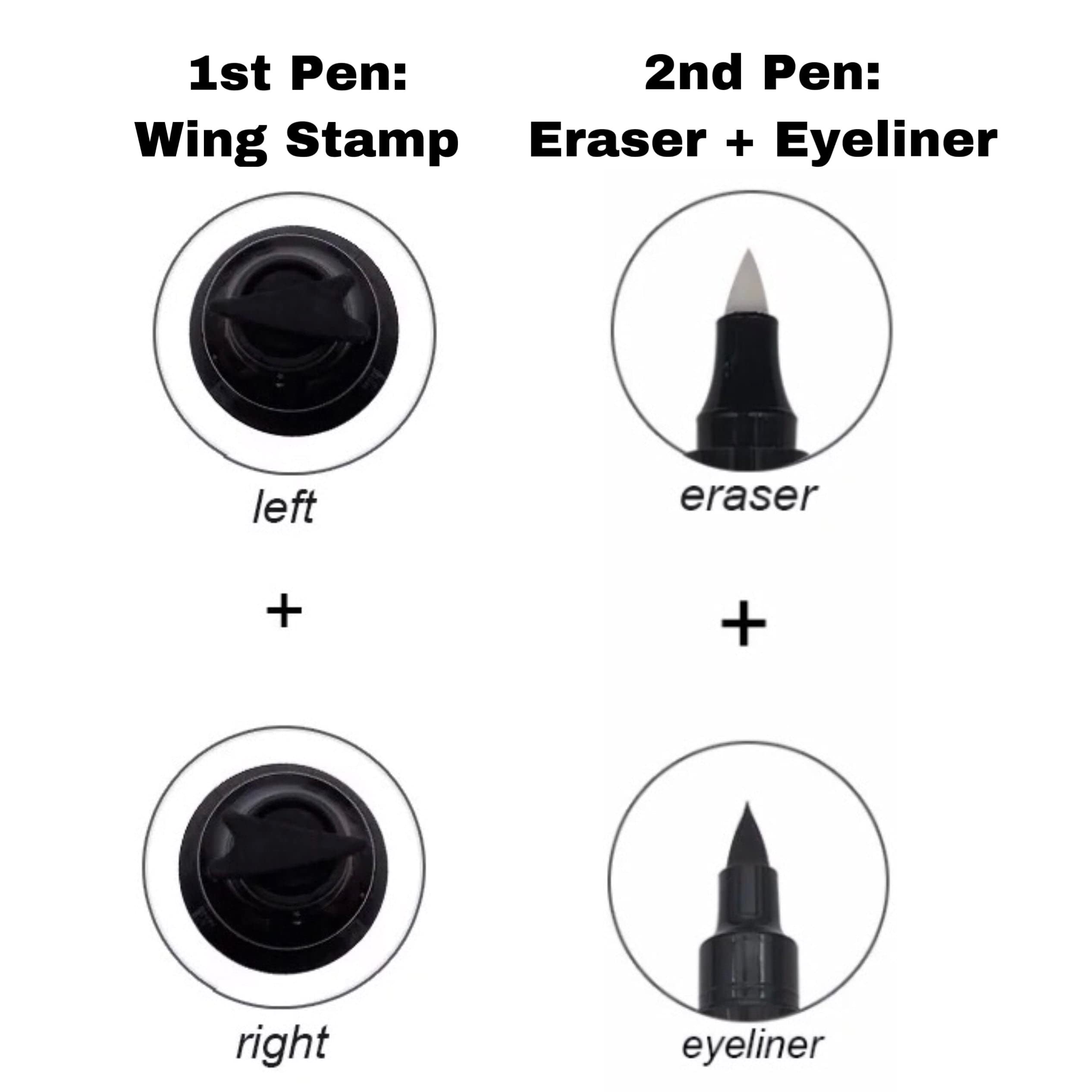 Sunset Makeup 3 in 1 Eyeliner Stamp Waterproof and Smudgeproof Eyeliner Perfect Cat Eye