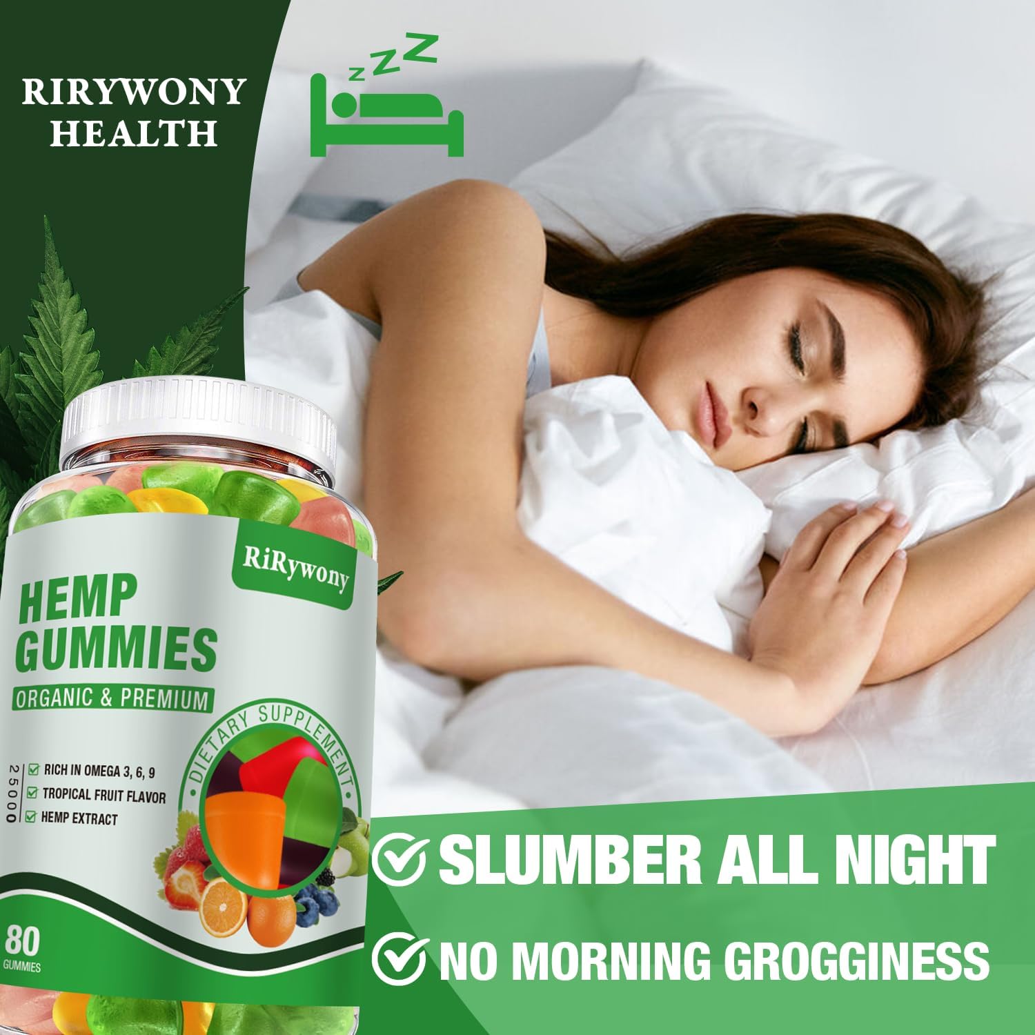 Hemp Gummies (3 Packs), High Potency Edible Gummies Extra Strength Mood Focus Calm Organic Hemp Oil Extract Vegan Bear Gummy - 240 Counts Candy Made in USA