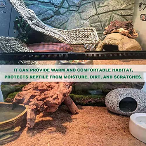SISIPAI LIFE Reptile Carpet Coconut Fiber, 36" x 18" Reptile Terrarium Substrate Liner, Tortoise Bedding Carpet Mat Supplies for Pet Lizard, Chameleon, Bearded Dragon, Leopard Gecko, Iguana