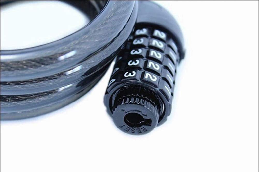 JPOJPO Bicycle Lock Road Mountain Bike Folding Cable Locks cycle Code Bicycle Lock 12 * 1200MM PURPLE