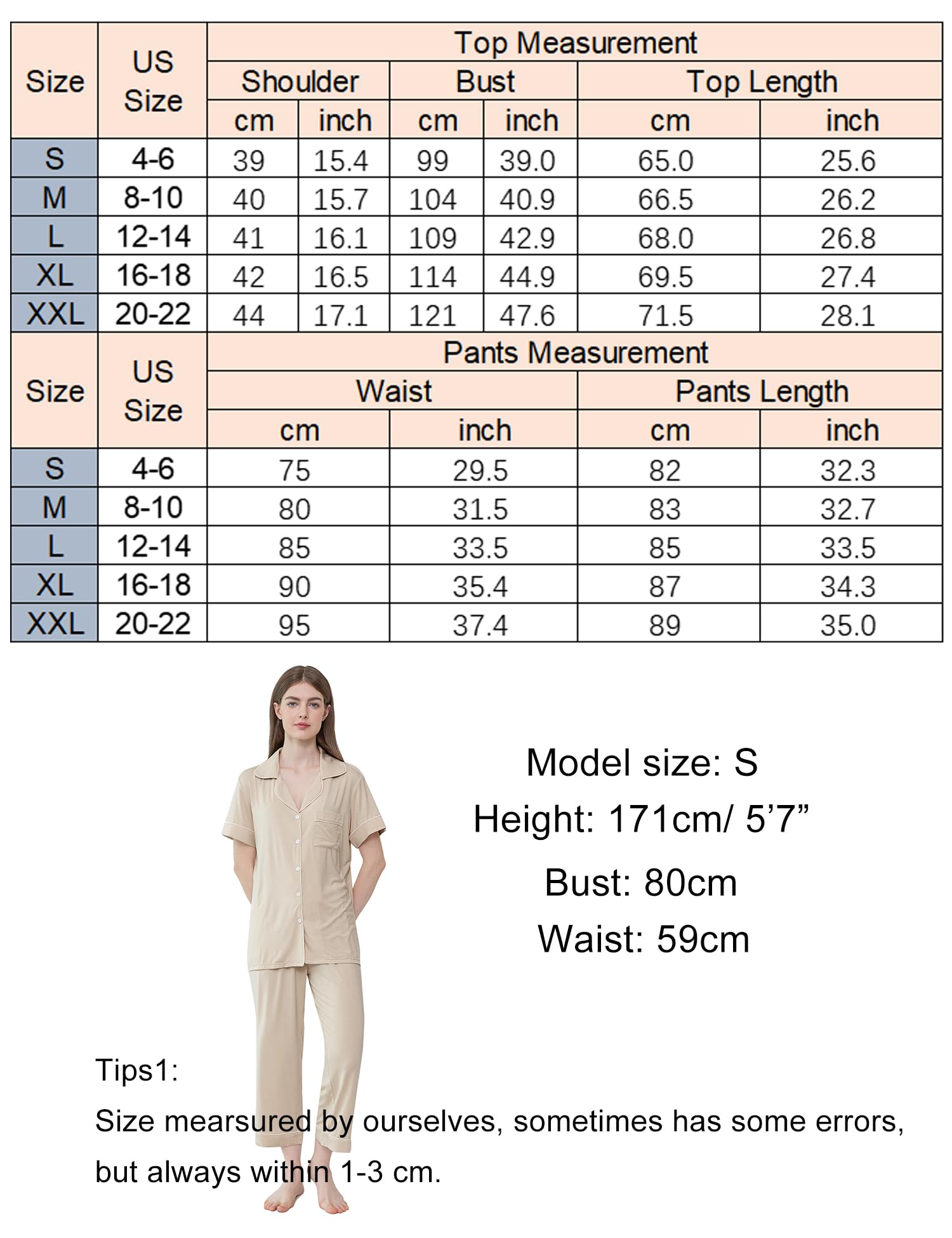 Joyaria Womens Capri Pajamas Set Bamboo Viscose Pjs Petite Lightweight Soft Sleepwear 2 Piece(White, Large)