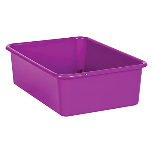 Teacher Created ResourcesĀ® Purple Large Plastic Storage Bin