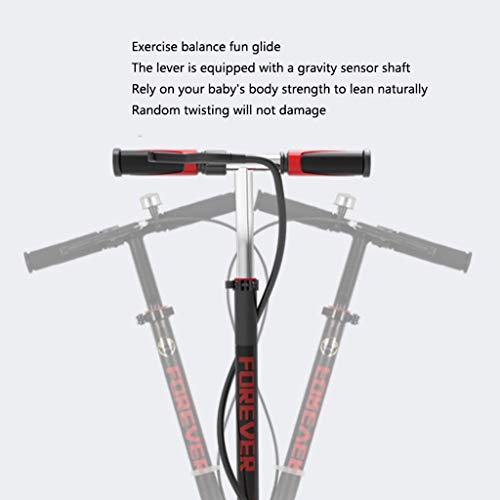 Jiji Kick Scooters Folding Kick Scooter for Kids for Boys Girls 3-12 Flashing Glider Push Scooter with Height Adjustable and Foldable Handlebar Ultra Light Foldable (Color : Red)