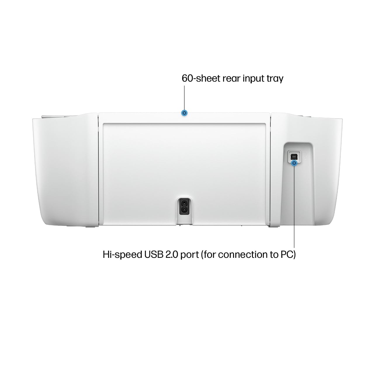 HP DeskJet 2742e All-in-One Wireless Printer Scan Copy Mobile Printing Scan to PDF, 4800 x 1200 DPI, Apple AirPrint Bluetooth USB Wi-Fi Enabled, Up to 7 ISO ppm, Icon LCD Display 7 Buttons (Renewed)
