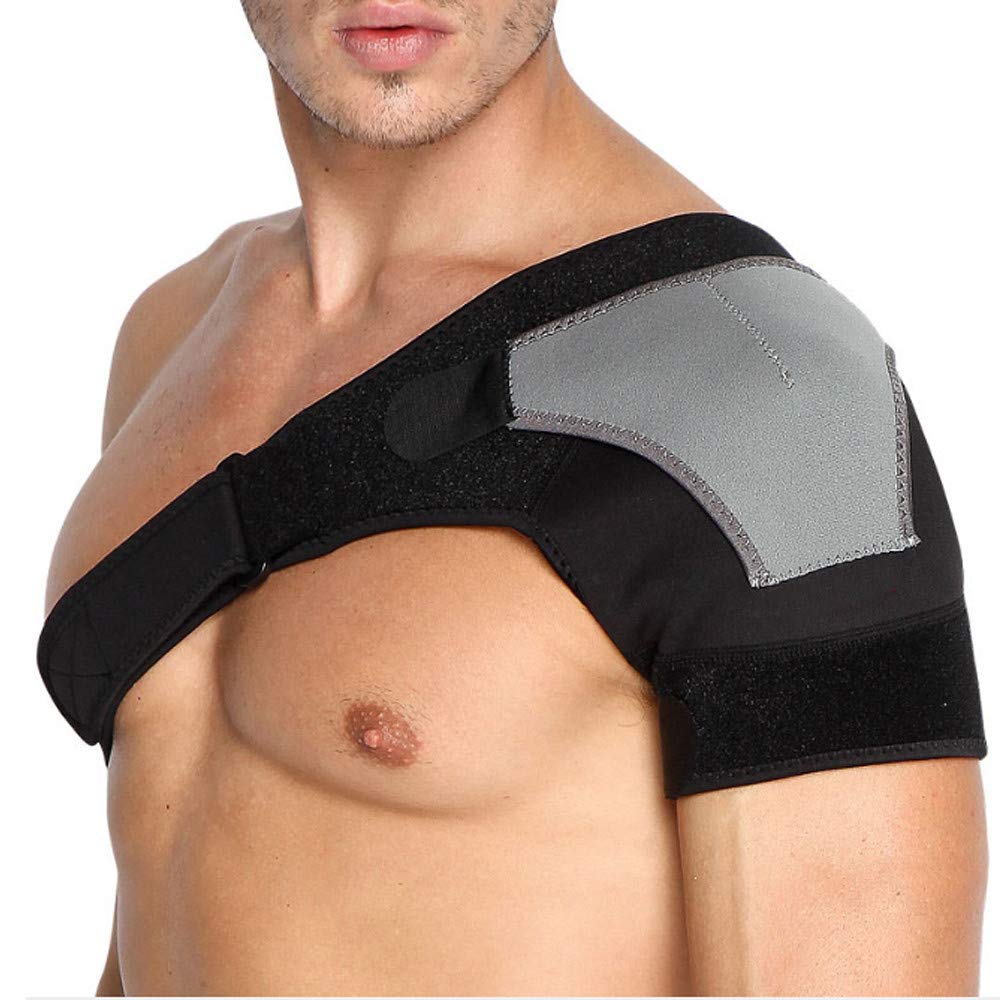 Ksmiley Shoulder Brace for Men and Women Torn Rotator Cuff Compression Sleeve Wrap Arm Strap Immobilizer Support Relief for Sports Shoulder Injuries, Pain, Tendonitis, One Size,Left