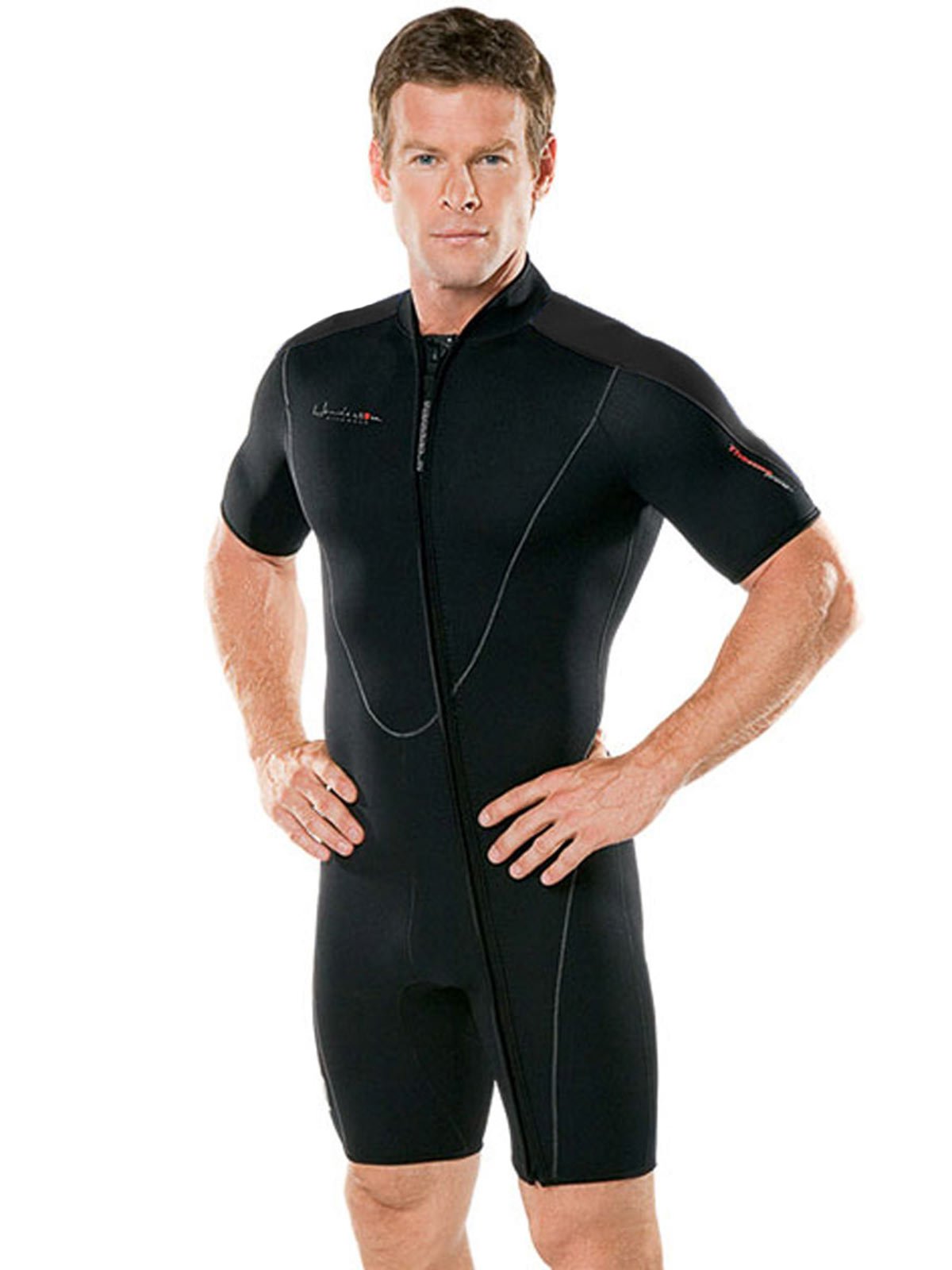 Henderson Thermoprene Mens 3mm Front Zip Shorty Wetsuit L Black