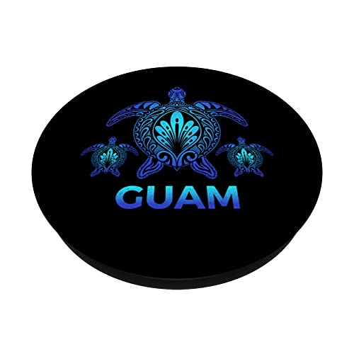 Vintage Guam Ocean Blue Sea Turtle Souvenirs PopSockets Swappable PopGrip