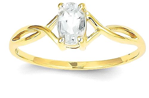 IceCarats 14K Yellow Gold Blue Aquamarine Ring March Birthstone Jewelry Size 7.00