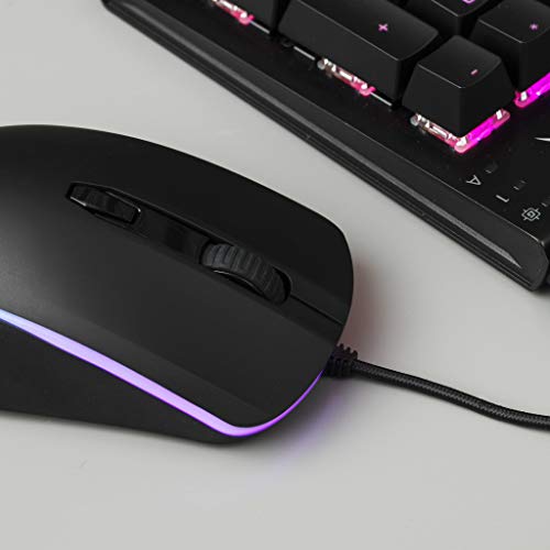 HyperX Pulsefire Surge - RGB Wired Optical Gaming Mouse, Pixart 3389 Sensor up to 16000 DPI, Ergonomic, 6 Programmable Buttons, Compatible with Windows 10/8.1/8/7 - Black