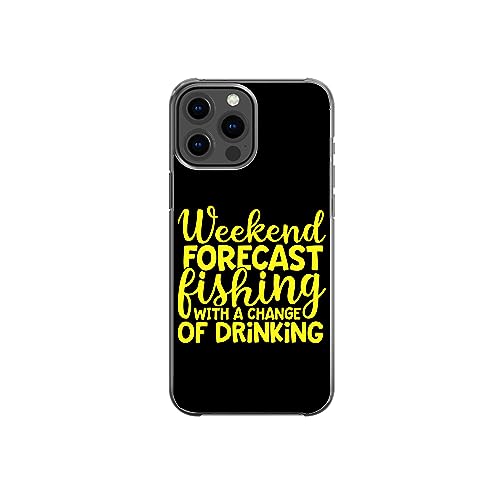 Weekend Forecast Fishing With A Change Of Drinking Sarcastic Funny Pattern Art Design Anti-Fall and Shockproof Gift iPhone case (iPhone XR)