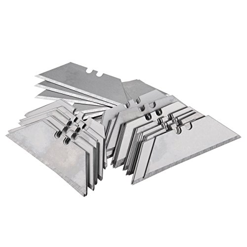 Samger 100 Pack Utility Knife Blades with Dispenser Box Cutter Razor Blades Knife Replacement Carbon Steel Knife Blades