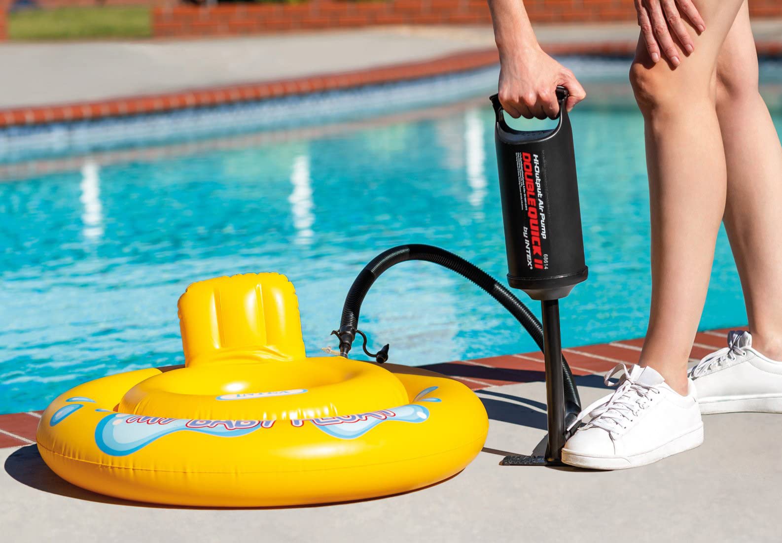 Intex Double Quick II S Hand Pump, 14 in (36cm)