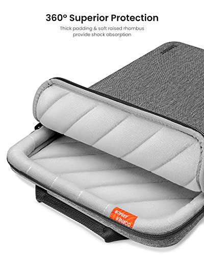tomtoc Tablet Shoulder Bag for 12.9-inch New iPad Pro M2&M1 2022-2018 with Magic Keyboard and Smart Keyboard Folio, Surface Pro 8/X/7+/7/6/5, Spill-Water Resistant Cordura Fabric Tablet Sleeve