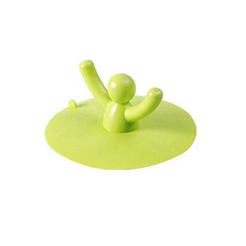 Sink Stopper Drain Plug Silicone tub Drain Stopper Sink Stopper baththb Drain Stopper Small Size 11cm Flat Suction Cover for Kitchen Bathroom and Laundry(Green)
