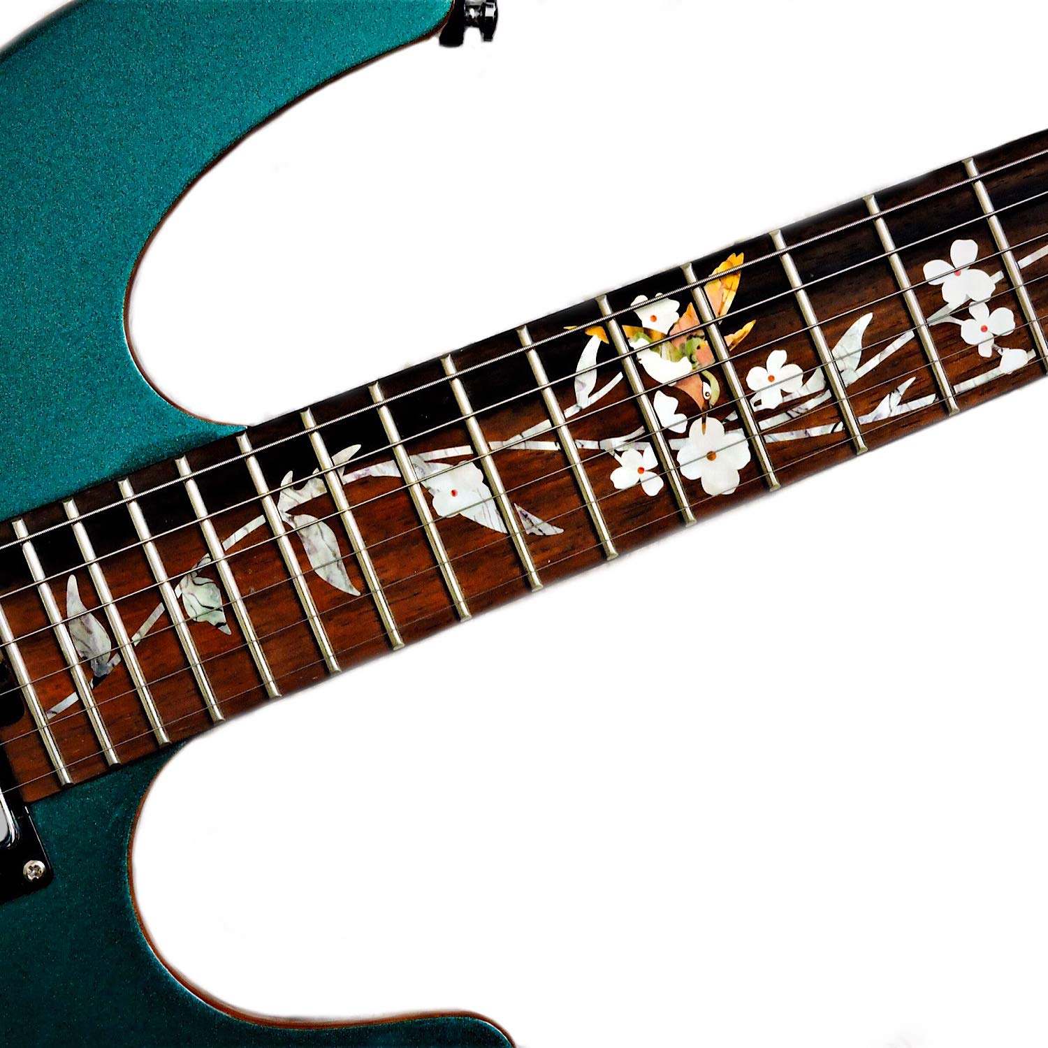 Inlay Sticker Fret Markers for Guitars - Tree of Life w/Hummingbird, FT-055TL-HM