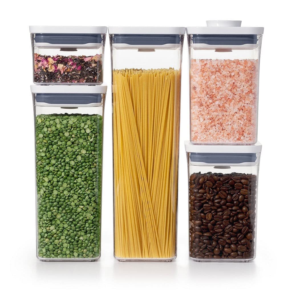 OXO Good Grips 10-Piece POP Container Set (White) and OXO Good Grips 5-Piece POP Container Set