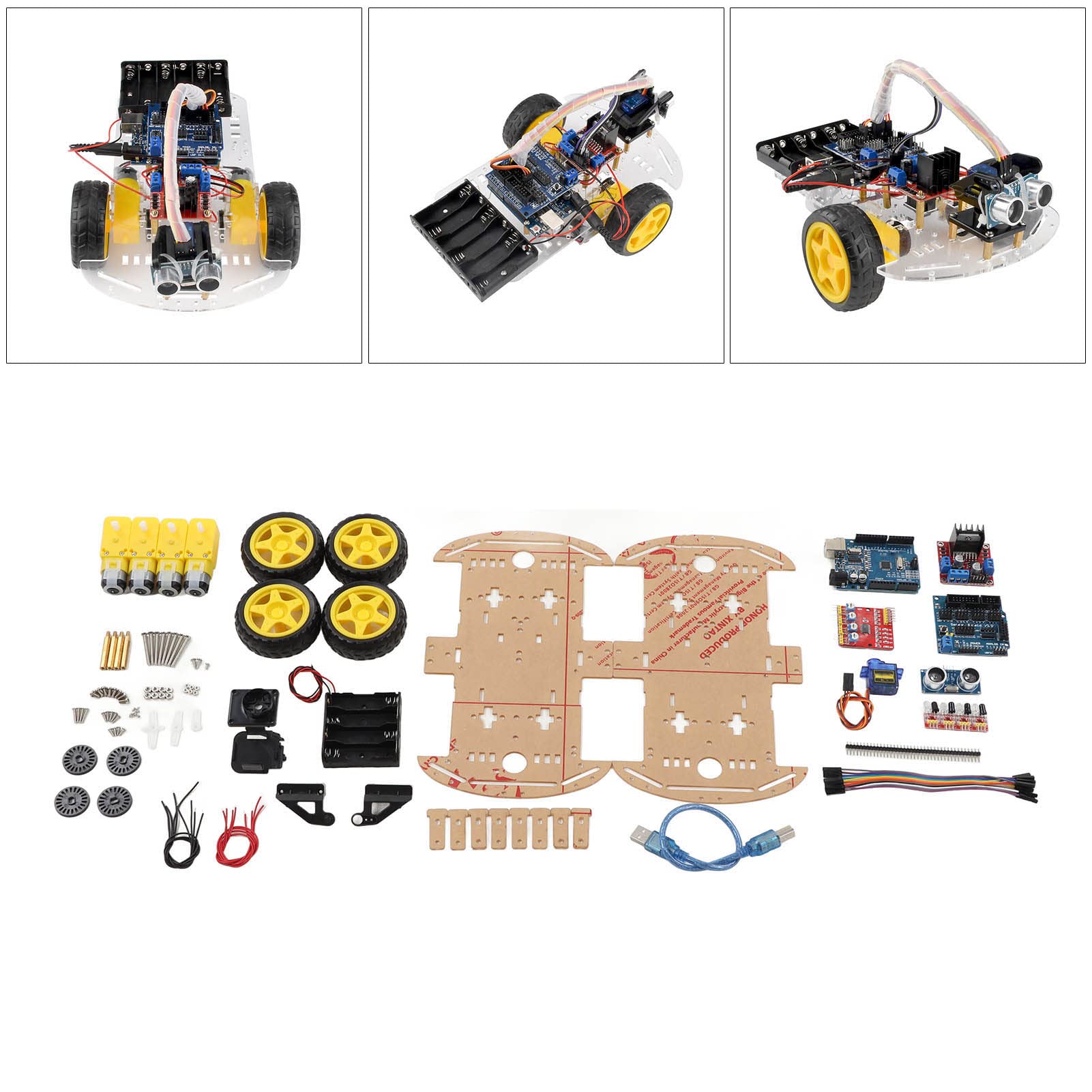 Smart Robot Car Chassis Kit, Easy to Assemble Sturdy Robot Car Chassis Professional Simple Structure Convenient Operation for Replacement