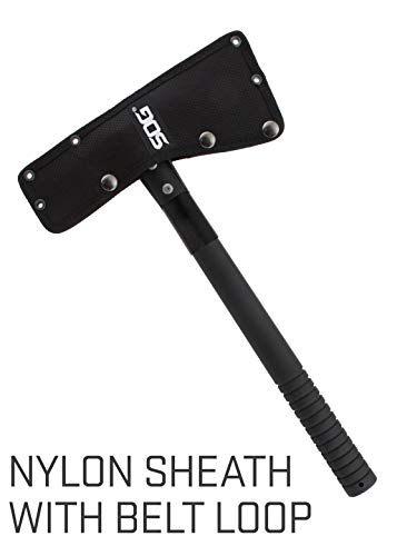 SOG Tactical Tomahawk- Throwing Hatchet, Versatile Survival Tactical Axe and Emergency Breaching Tool with Sheath (F01TN-CP)