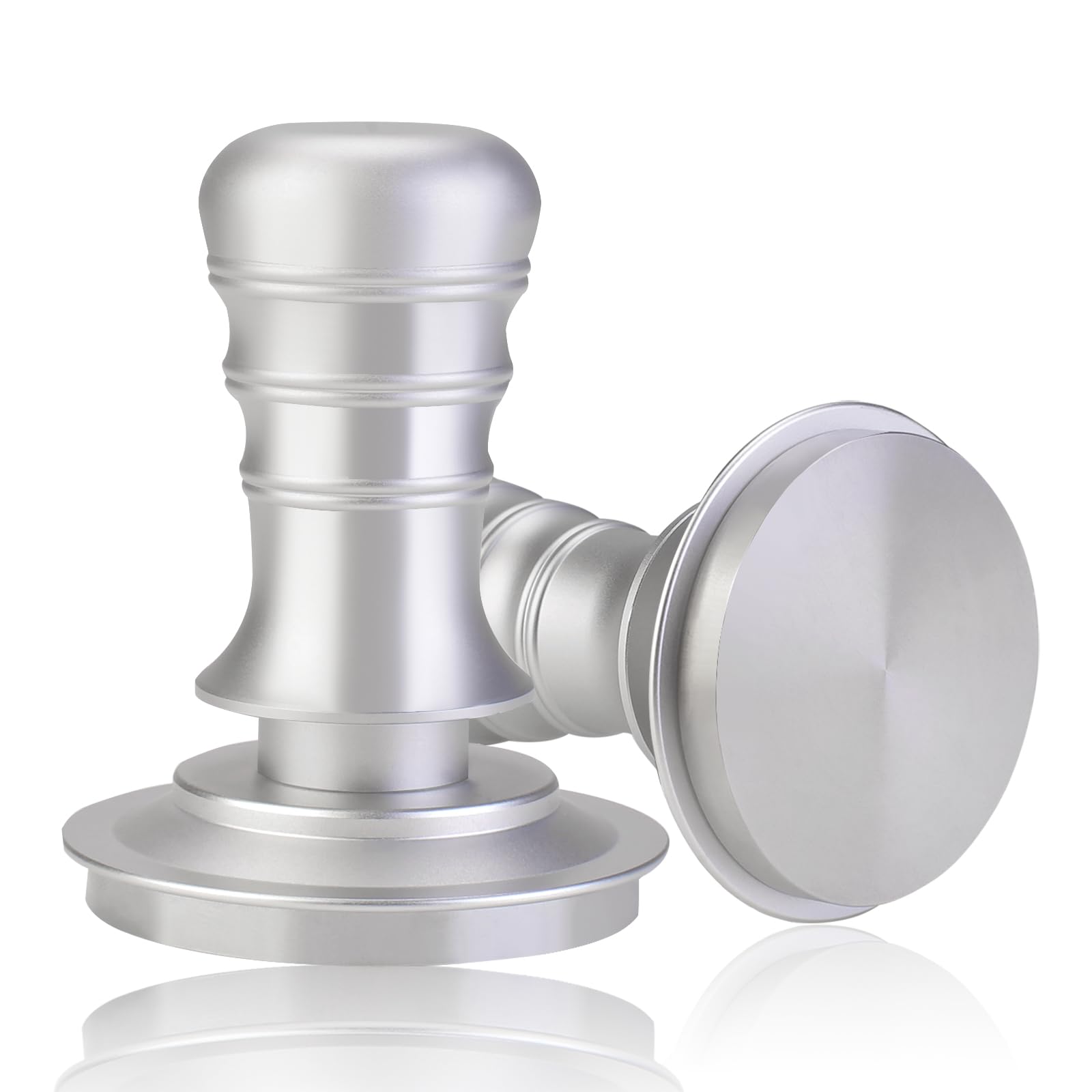 Hererod 58.5mm Espresso Tamper - Premium Heavy Duty Barista Coffee Tamper with Calibrated Spring Espresso,100% Stainless Steel Based Tamper For Espresso Machine (58.5mm, Black)