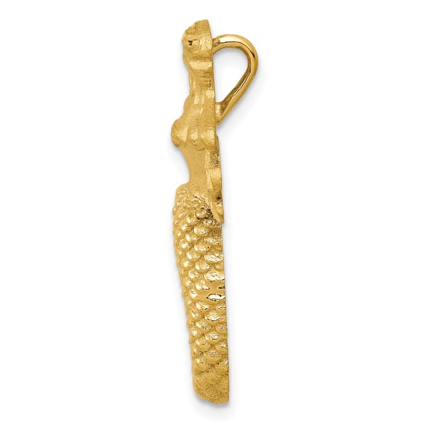 IceCarats 14K Yellow Gold Mermaid Floating Chain Slide Pendant Necklace Charm Only