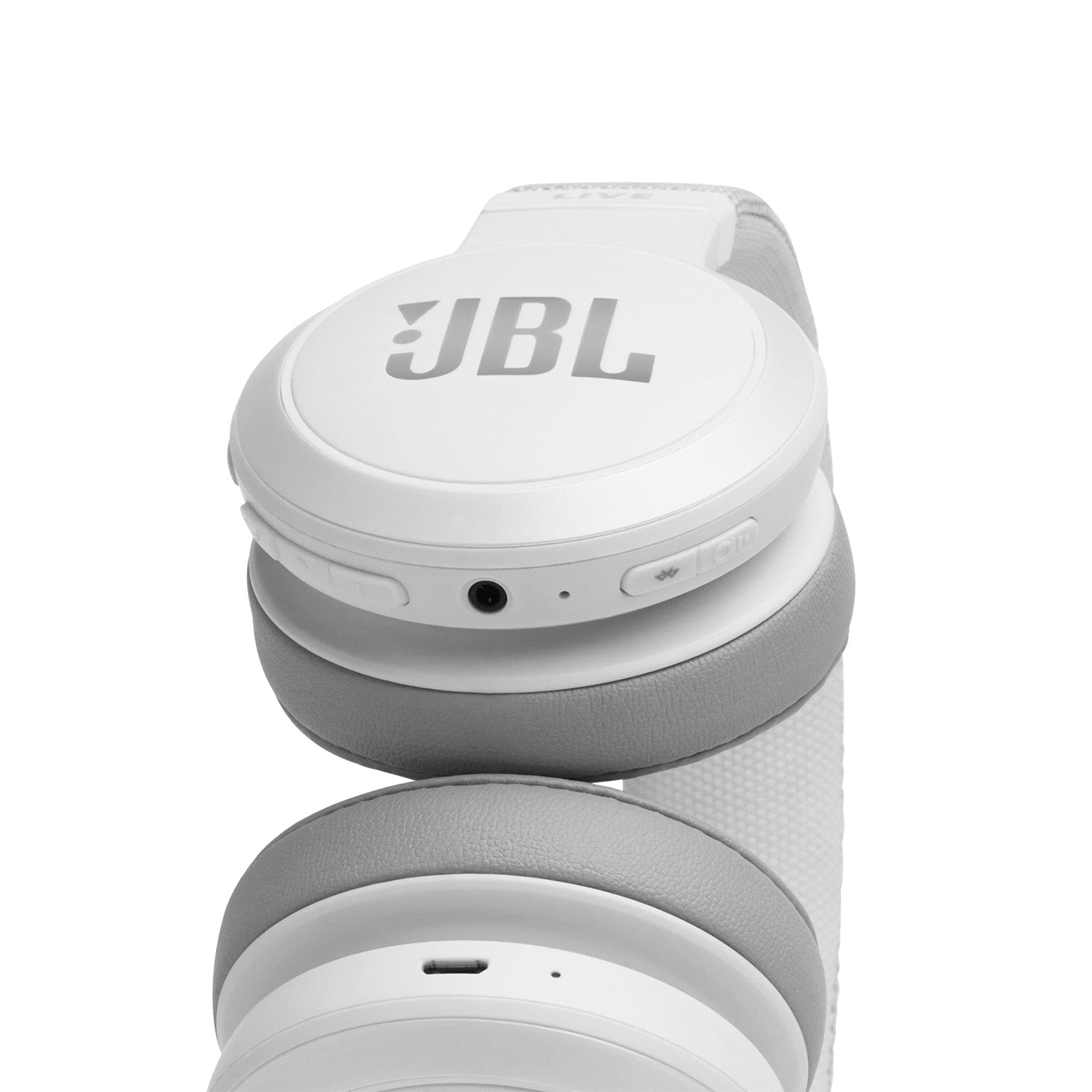 JBL LIVE 400BT On-Ear Wireless Bluetooth Technology Headphones - White (Renewed)