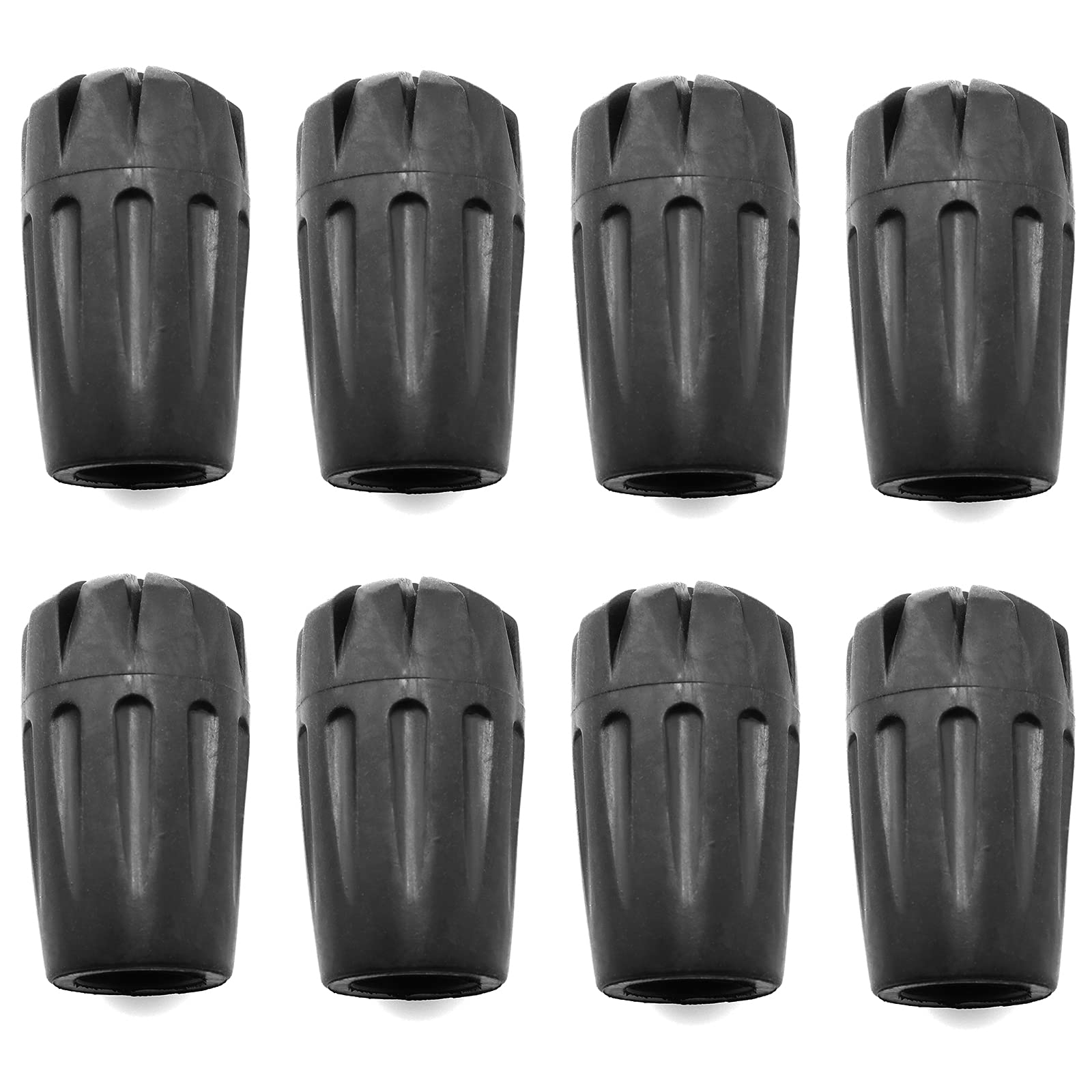 Lind Kitchen Rubber Trekking Pole Tip 8PCS 1.1 x 3.8cm Black Rubber Hiking Walking Sticks Cap Ends Tip Protectors Gummipuffer Ferrules
