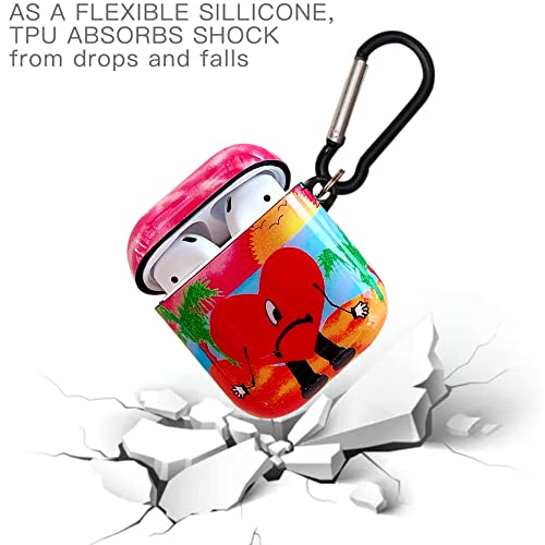 with Fashion Kawaii Lanyard Keychain,Cute Interesting Soft TPU Airpod 1/2 Case,Suitable Man Women Girl Airpod Case