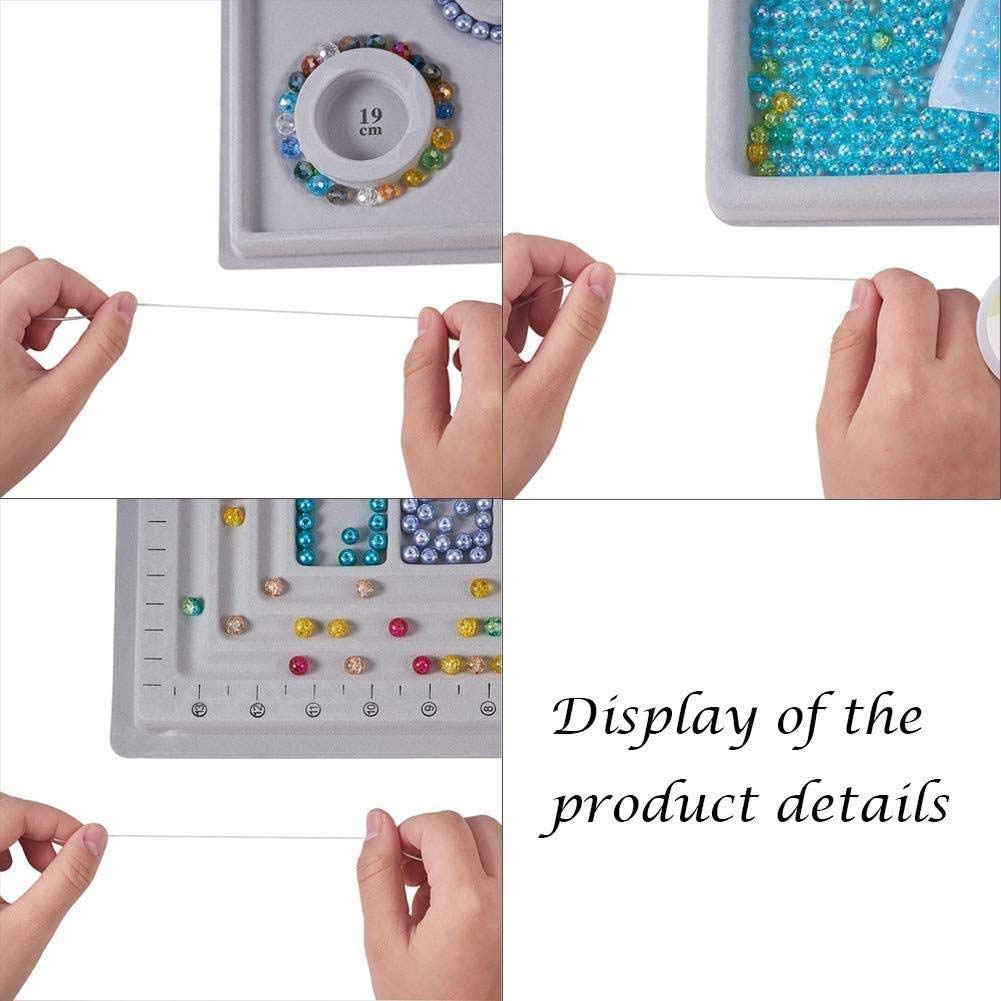 IYSHOUGONG 4 Pcs Bead Design Board Bracelet Design Board Flocked Bead Board Mats Necklace Beading Jewelry Organizer Tray DIY Jewelry Making Tray DIY Craft Tools,2 Styles