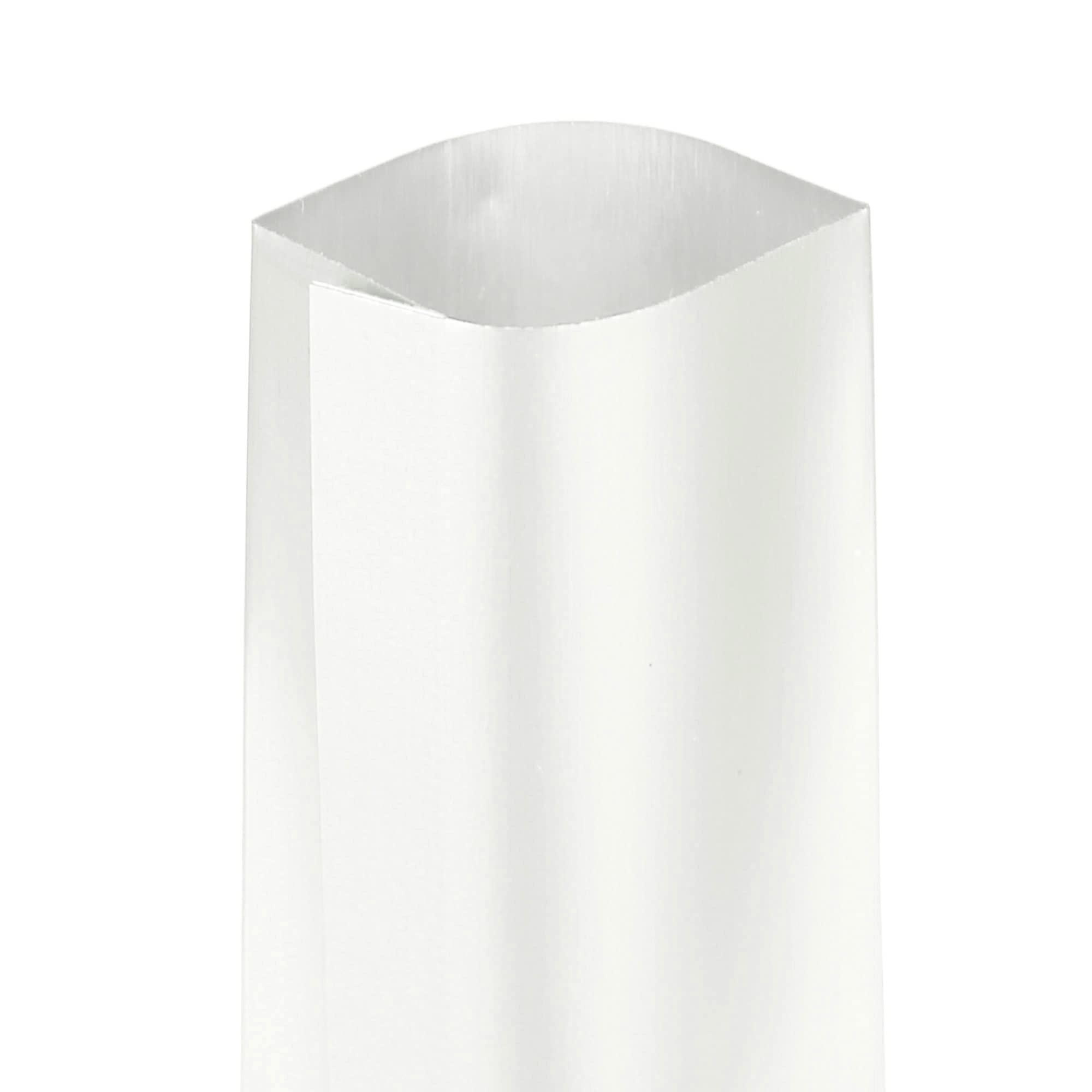 Pack of 200 Rectangle Sample Size Single Serving Double-Sided Matte Color Aluminum Mylar Foil Open Pouch (1.4" x 5.9", Glossy White)