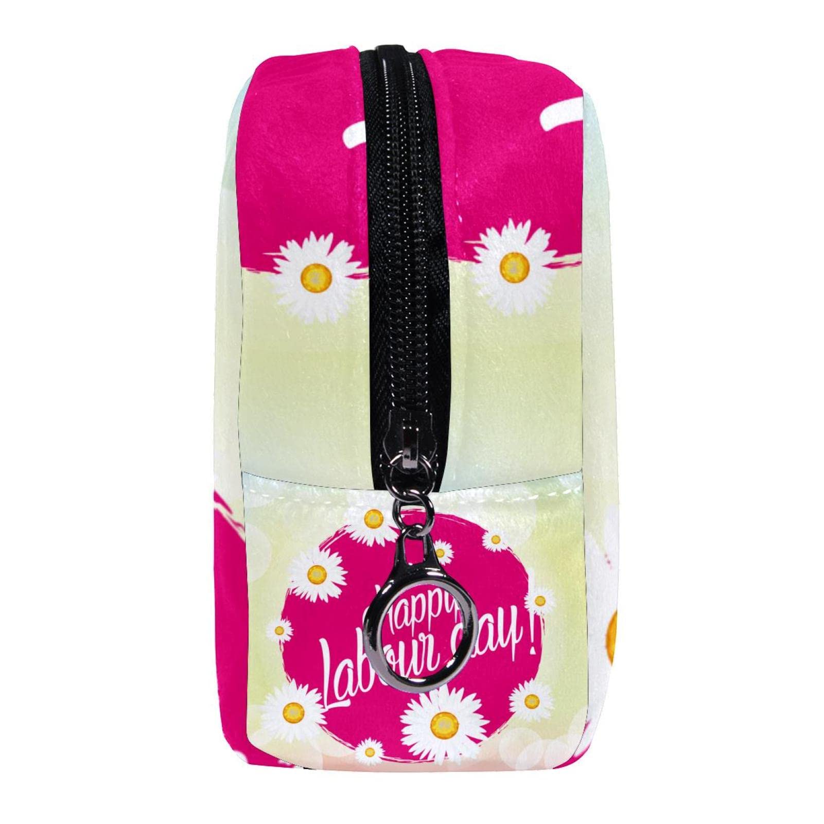 TBOUOBT Cosmetic Travel Bags, Makeup Case, Makeup Bag for Toiletries, Happy Labor Day Flowers