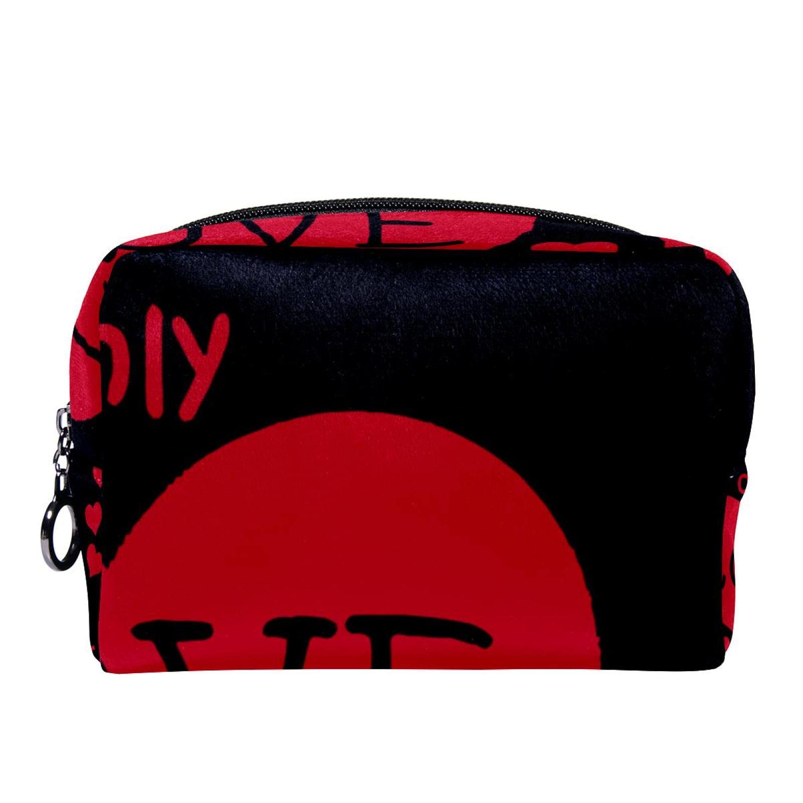 TBOUOBT Cosmetic Travel Bags, Makeup Case, Makeup Bag for Toiletries, Valentine'S Day Love Only May Enter Here
