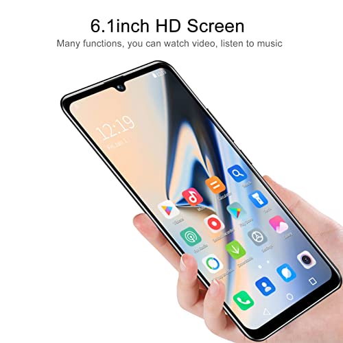 Smartphone, HD Screen Unlocked Mobile Phones, 6.1 Inch 4GB 64GB Cell Phone, 1080x1920 800W 3200W Camera Support Bluetooth GPS Microphone FM Radio(Matte Black)