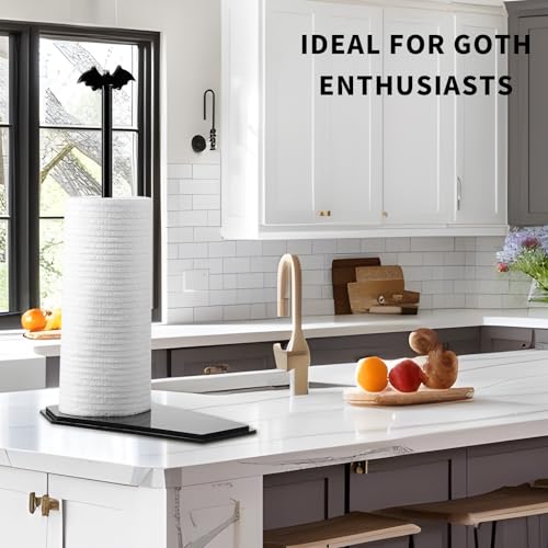 Towel Holder - Halloween Decor for Kitchen and Bathroom - Gothic Home Decor for and Curiosities - Goth Accessories for Countertop Stand