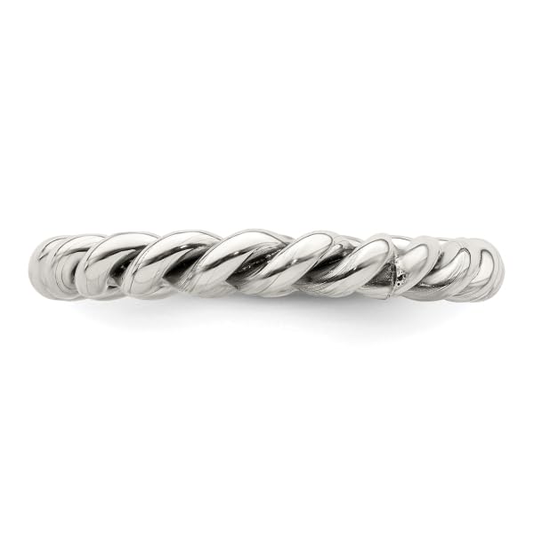 IceCarats 925 Sterling Silver Vintage Twisted 3mm Womens Woven Crisscross Band Statement Ring Size 7