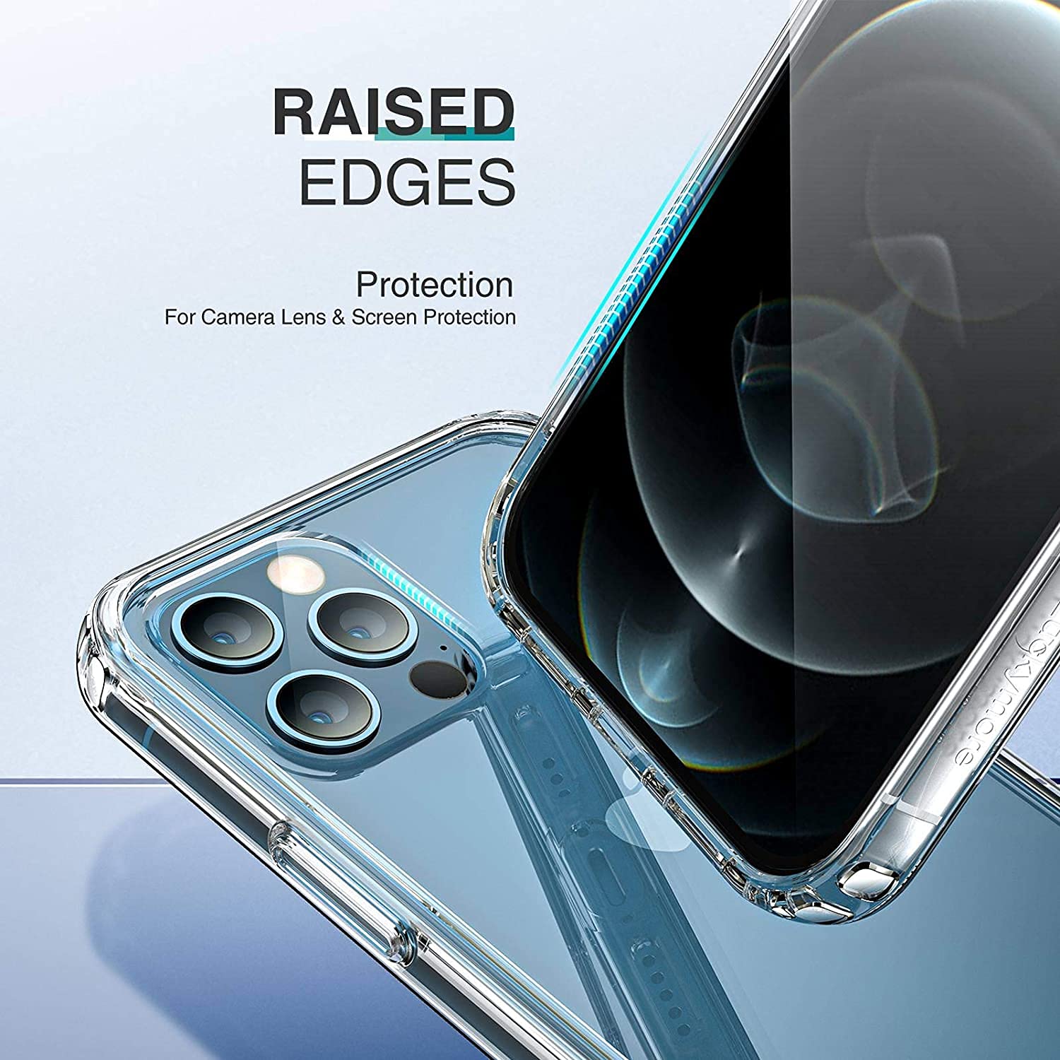 Luckymore Compatible with iPhone 12 Pro Max Case, Clear Case for iPhone Pro Max 6.7 Inch 2020.