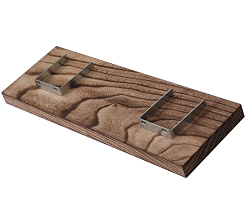 YYWUOJJ Wood Floating Shelves for Wall Decor, Rustic Wall Shelves for Bedroom Bathroom Kitchen Living Room, Set of 4 Light Walnut