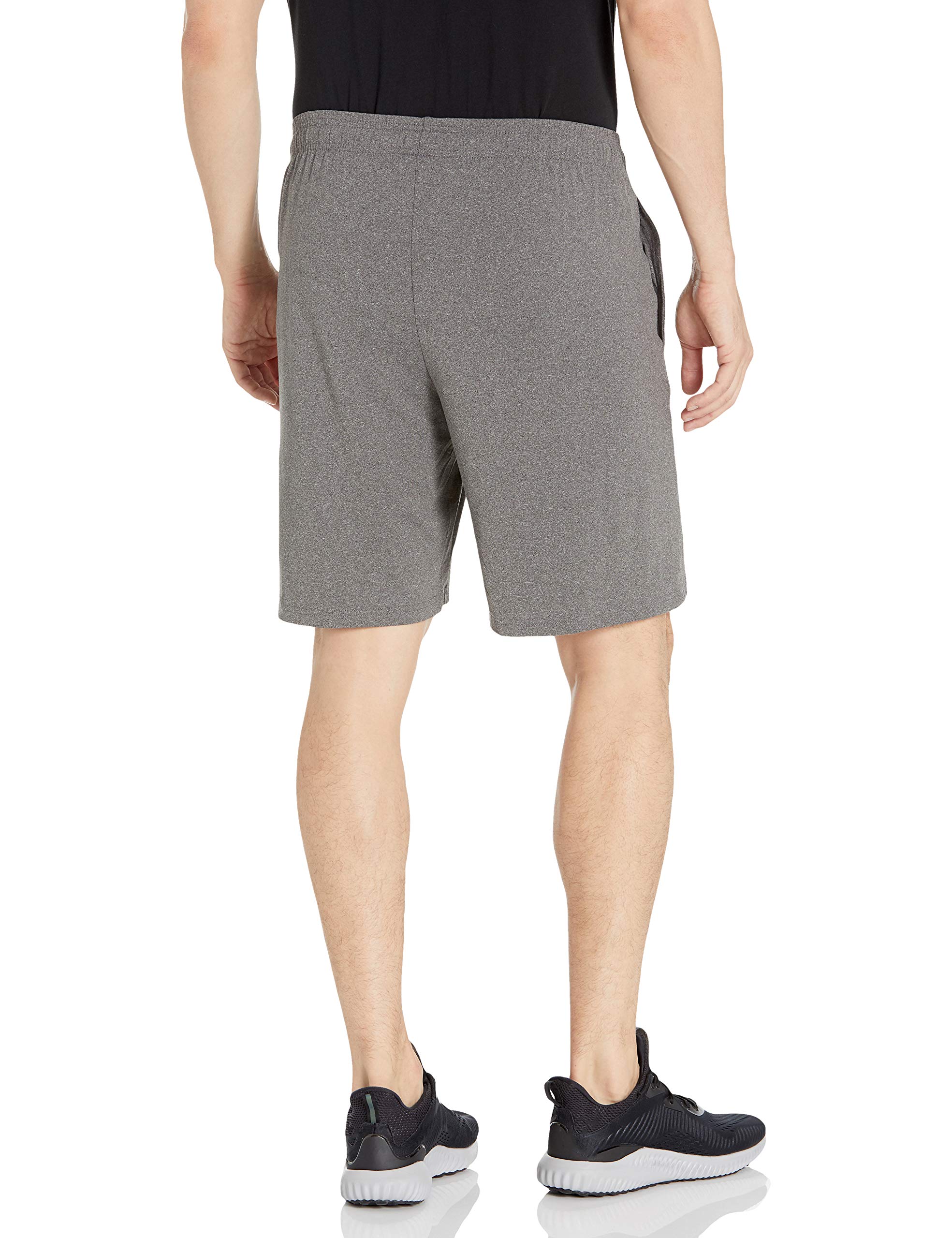 Jockey Men's Reflective Detail Peached Jersey Short, Charcoal Heather, Small