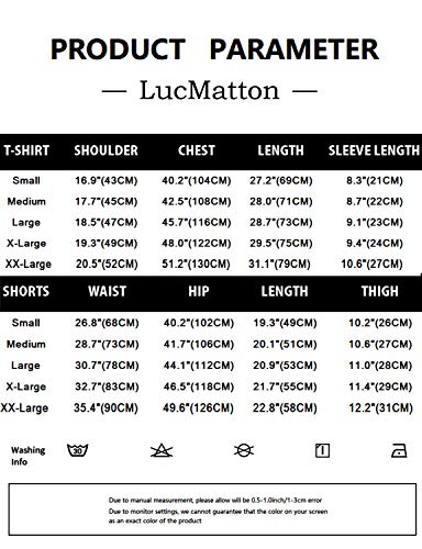 LucMatton Men's Summer 2 Piece African Pattern Printed T-Shirt and Shorts Set Sports Mesh Tracksuit Dashiki Outfits White Large