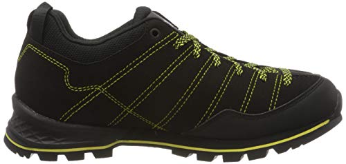 Jack Wolfskin Men's Scrambler Low M Hiking Boot, Black/Lime, 7