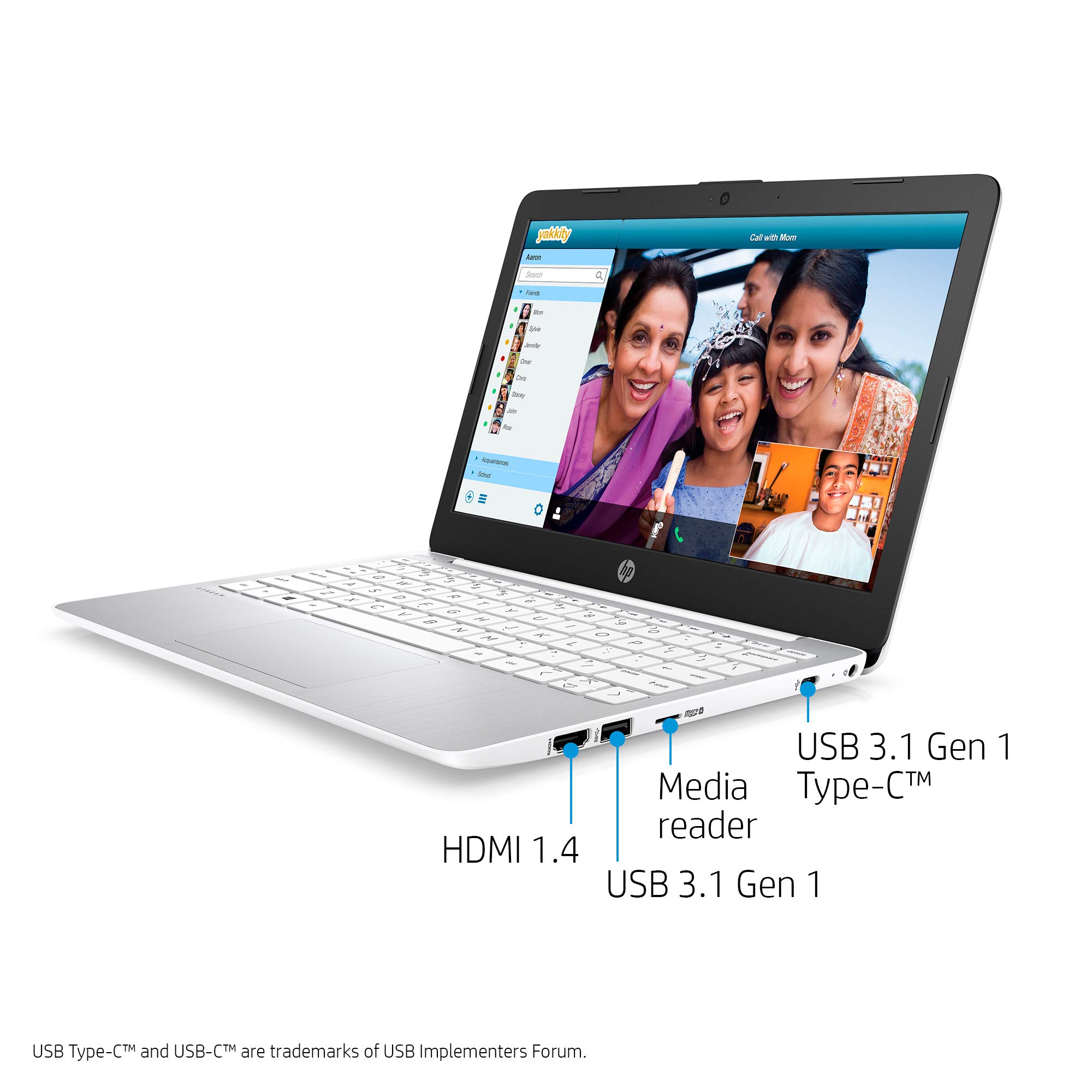 HP Stream 11-Inch Laptop, Intel X5-E8000 Processor, 4 GB RAM, 32 GB eMMC, Windows 10 Home in S Mode with Office 365 Personal and 1 TB Onedrive Storage for One Year (11-ak1010nr, Royal Blue)