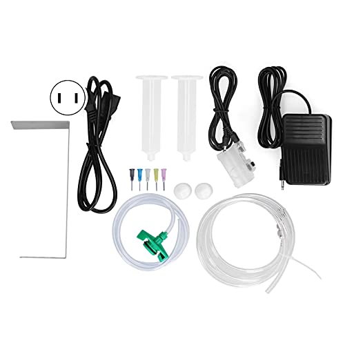 Semi Automatic Glue Dispenser Machine Solder Paste Controller Glue Dropper Glue Liquid Adhesive Dispenser Timer Controlled(AC110V US Plug)
