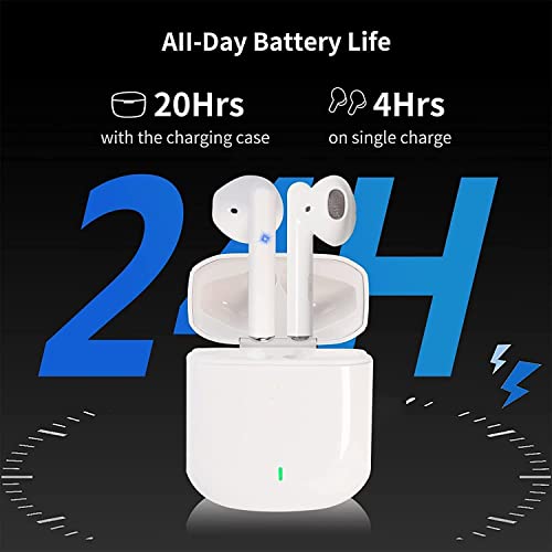Sviemas Wireless Earbuds,Bluetooth 5.0 Noise Cancelling Earbuds,Bluetooth Headphones 3D HiFi Stereo Bass,IPX5 Waterproof Sports Touch Control with USB-C Fast Charge Mini Charging Case for Android iOS