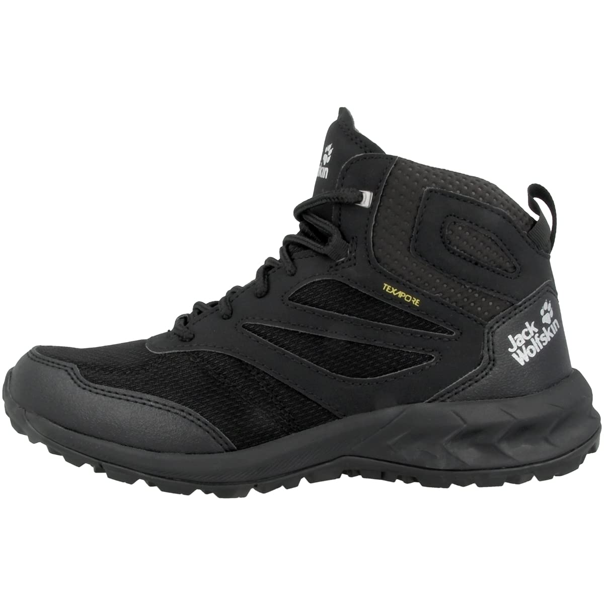 Jack Wolfskin Women's Woodland Texapore Mid W Hiking Boot, Black, 9.5
