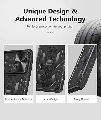 SOiOS for Samsung Galaxy A53 5G Case: Military Grade Drop Proof Protection Cover with Kickstand | Matte Textured Rugged Shockproof TPU | Protective Cell Phone Case for Galaxy A53 5G Phone