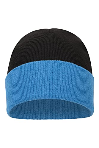 Mountain Warehouse Kids Ski Accessory Set - Water-Resistant Gloves, Reversible Beanie, Neck Gaiter Blue Small