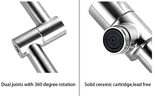 Pot Filler Faucet,Stainless Steel Wall Mount Pot Filler,Wall Mount Pot Filler Kitchen Faucet,Folding Stretchable with Single Hole Faucet