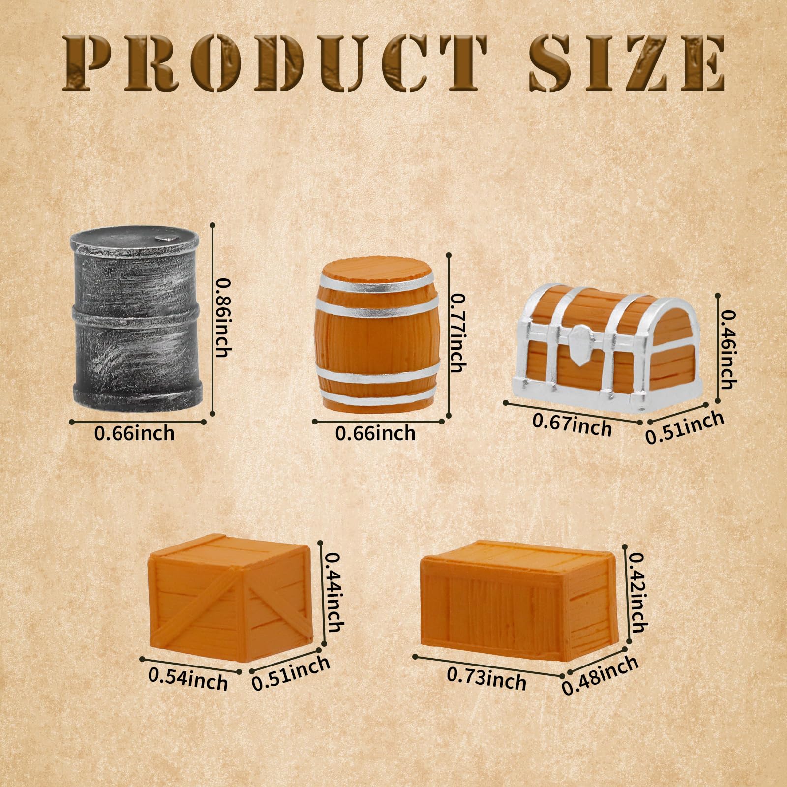 Warmtree Crates Barrels and Chests Terrain Model Kit Sand Table Simulation Landscape War Gaming Terrain Decoration Railroad Scenery War Gaming Scenery