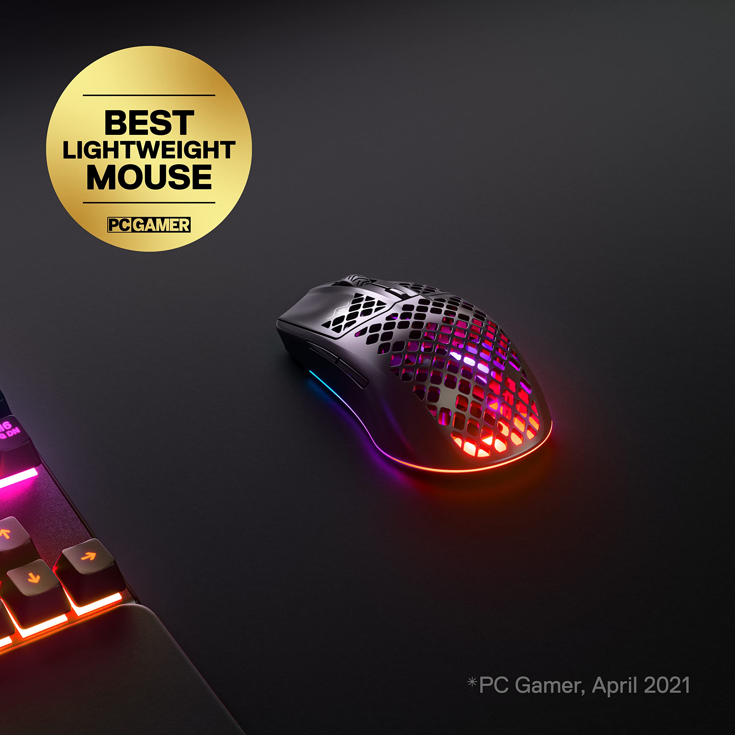 SteelSeries Aerox 3 Wireless - Super Light Gaming Mouse – Onyx & Apex 3 TKL RGB Gaming Keyboard – Tenkeyless Compact Form Factor - 8-Zone RGB Illumination – IP32 Water & Dust Resistant