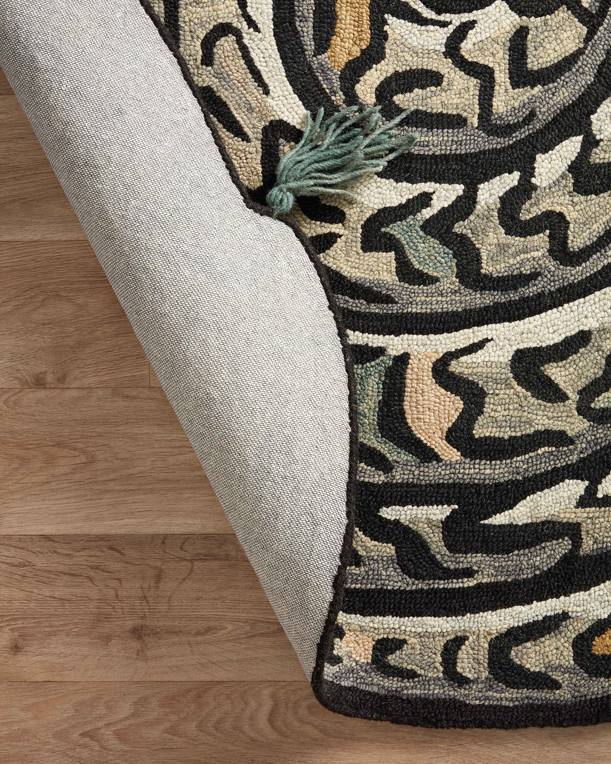 Loloi Justina Blakeney x Selby Grey/Multi 3'-0" x 3'-0" Round Accent Rug