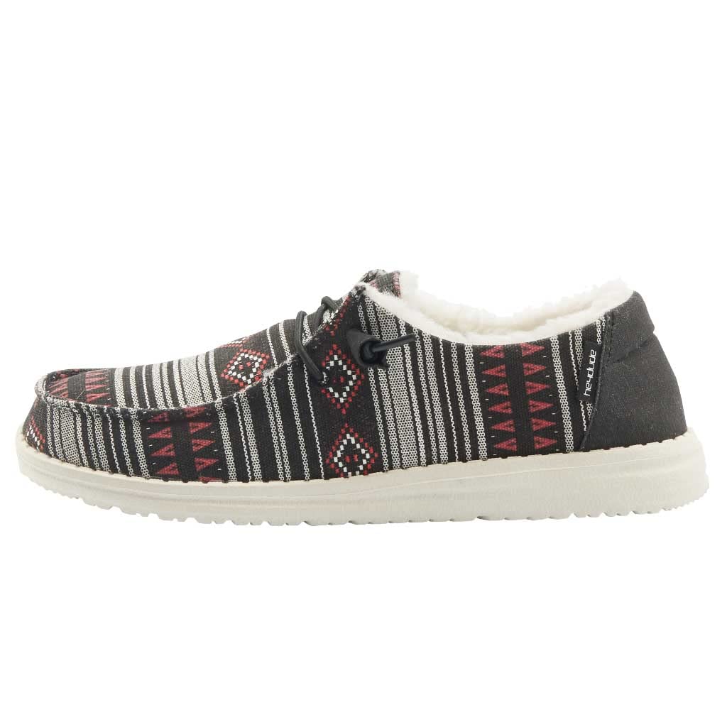 Hey Dude Women's Wendy Boho Stripe Chili Pepper Size 8 | Women’s Shoes | Women’s Lace Up Loafers | Comfortable & Light-Weight